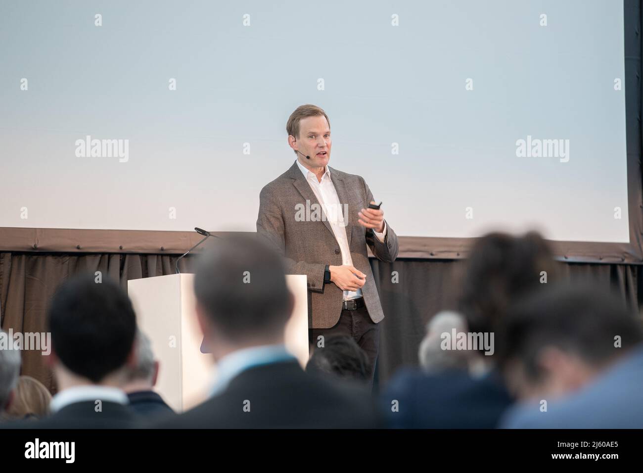 The virologist Prof. Hendrik Streeck speaking on the topic living with ...