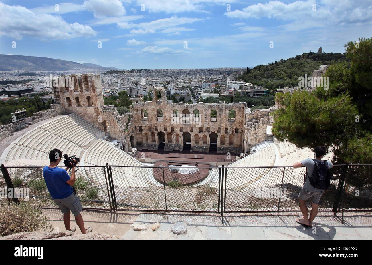 Odeon of Herodes Atticus Theater in Acropolis, Athens, Greece. The ...