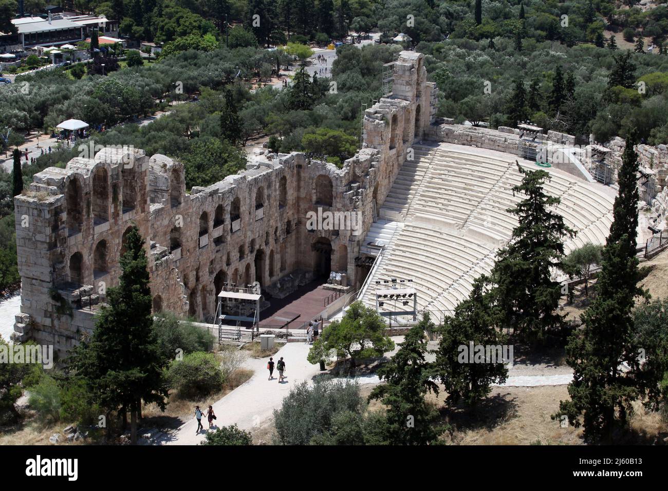 Odeon of Herodes Atticus Theater in Acropolis, Athens, Greece. The ...