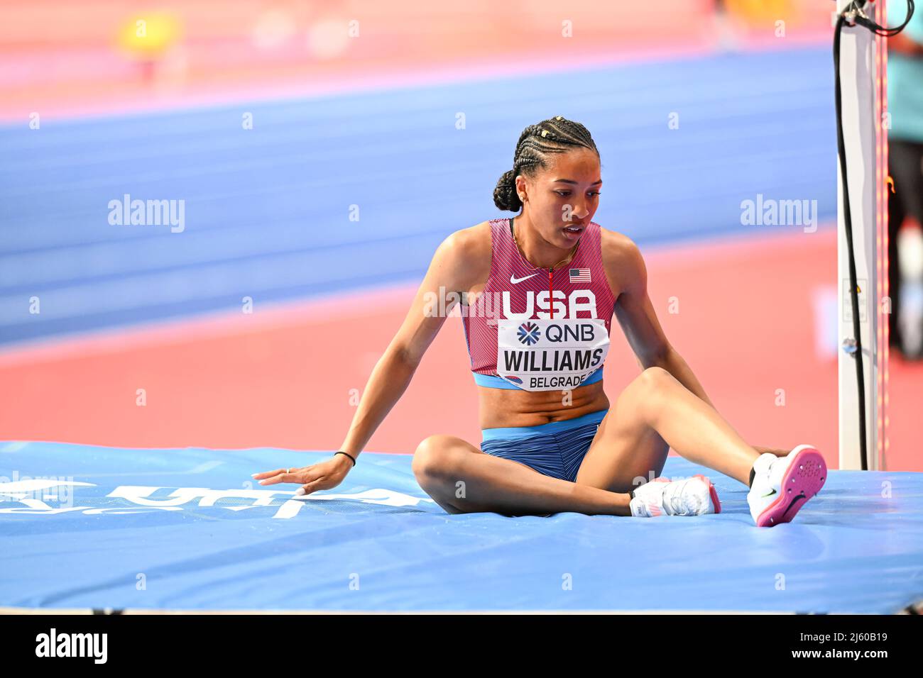 Kendel Williams participating in the Belgrade 2022 World Indoor ...