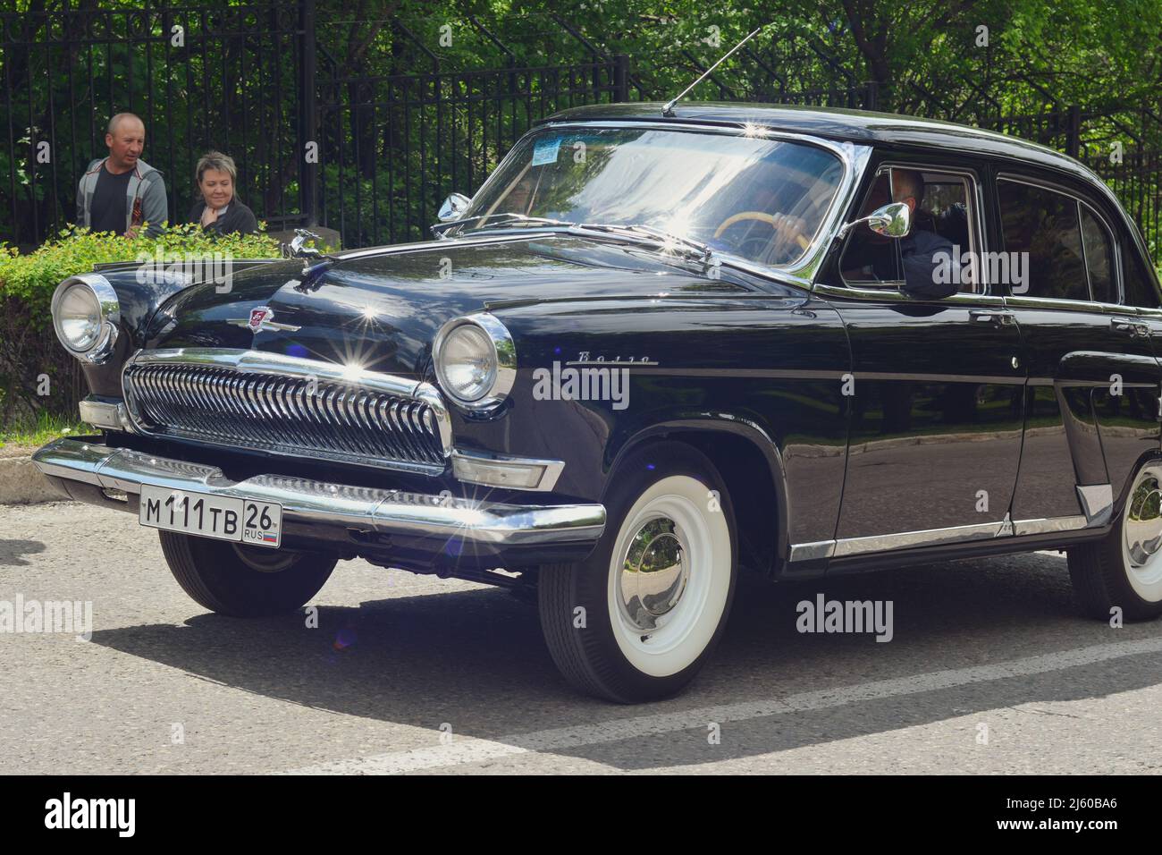 PYATIGORSK, RUSSIA - MAY 09, 2017: classic soviet retro car GAZ-21 ...