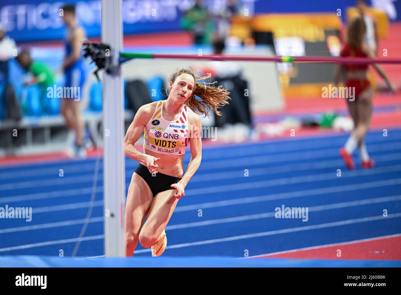 Noor Vidts participating in the Belgrade 2022 World Indoor ...