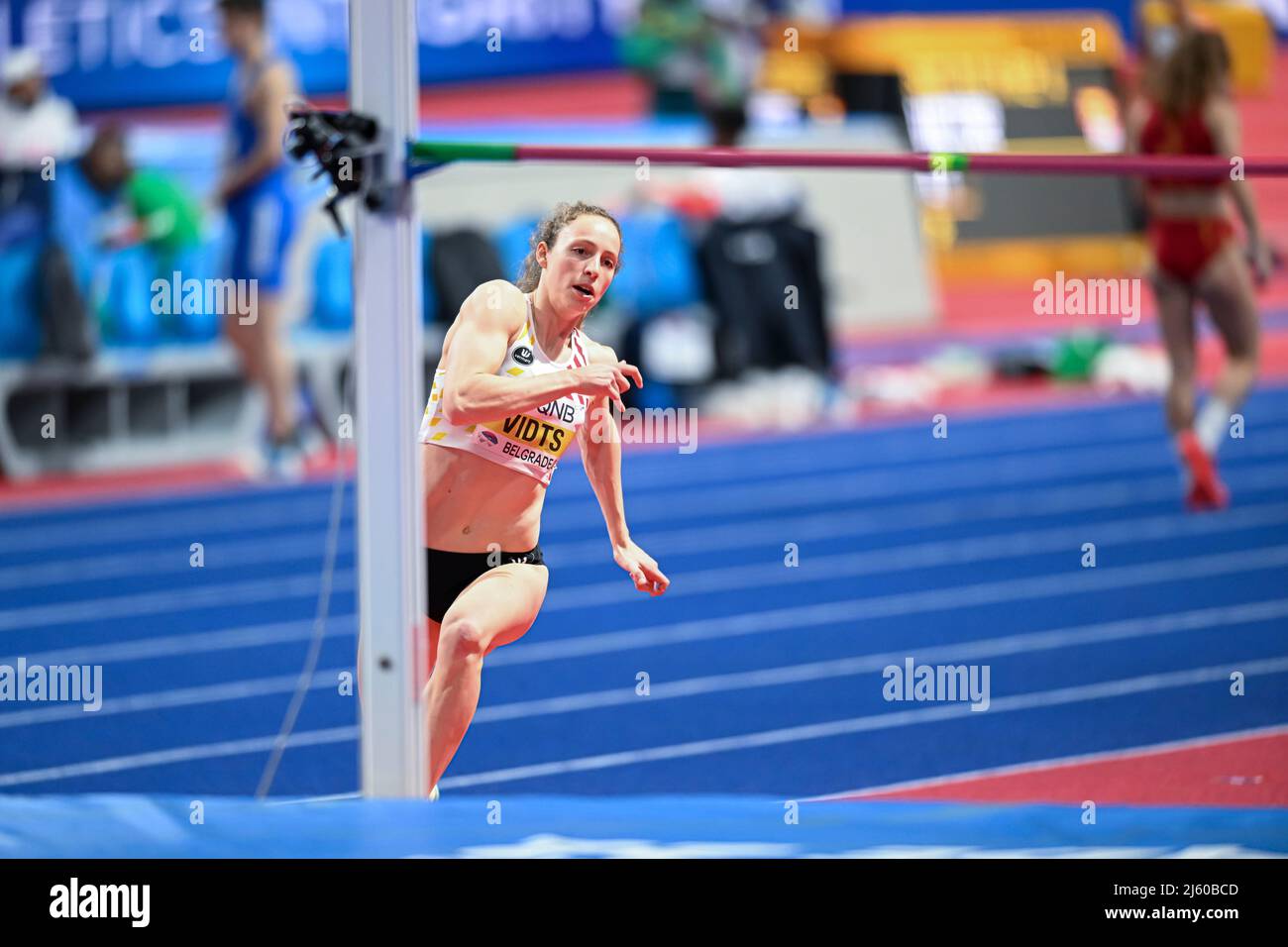 Noor Vidts participating in the Belgrade 2022 World Indoor ...