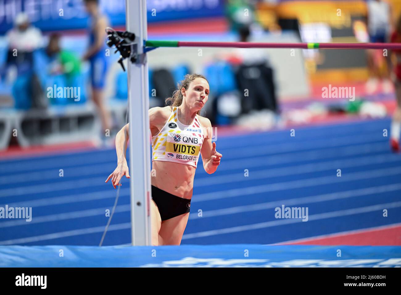 Noor Vidts participating in the Belgrade 2022 World Indoor ...