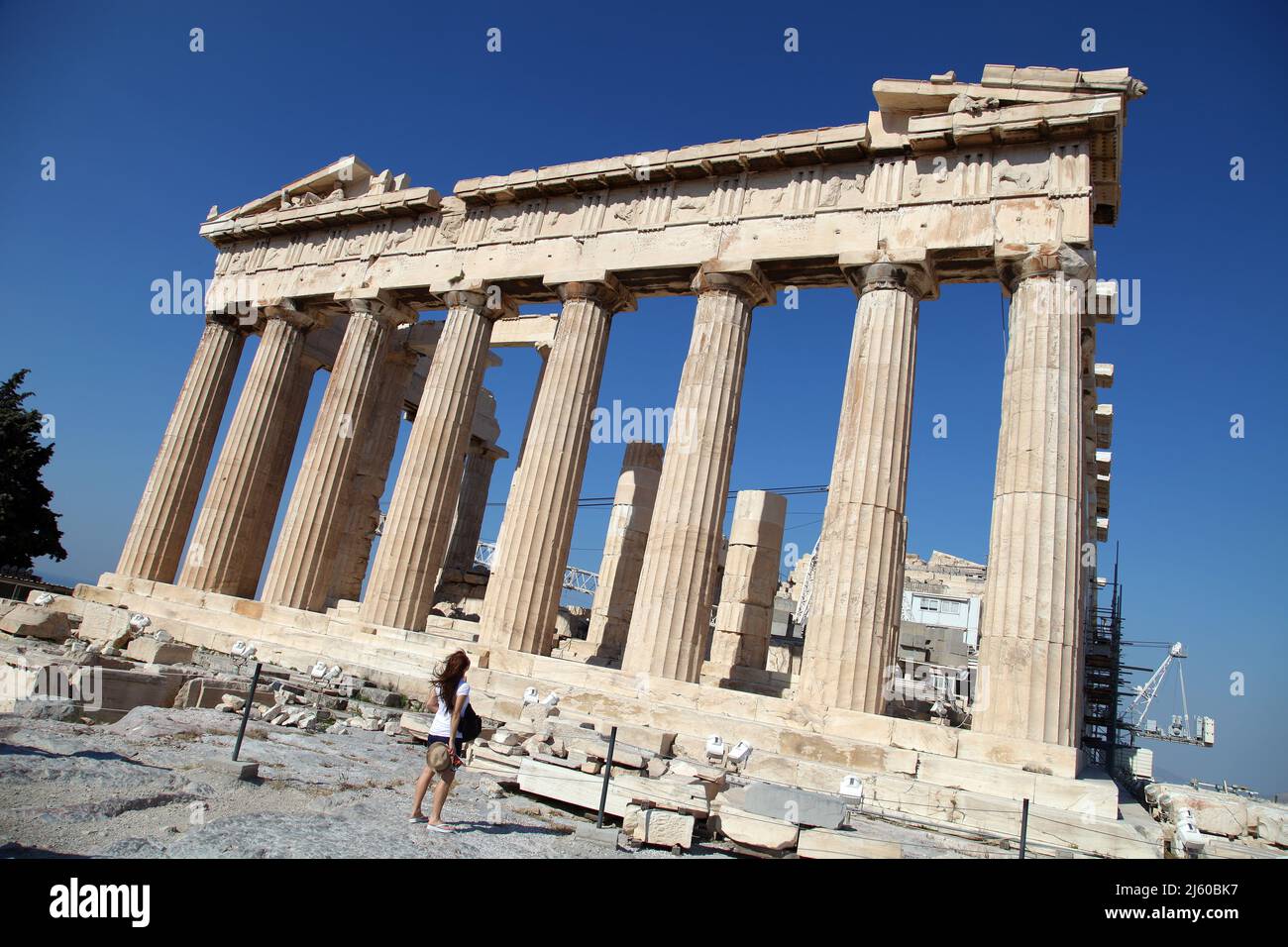 Ancient Greek temple Parthenon at Acropolis in Athens, Greece ...