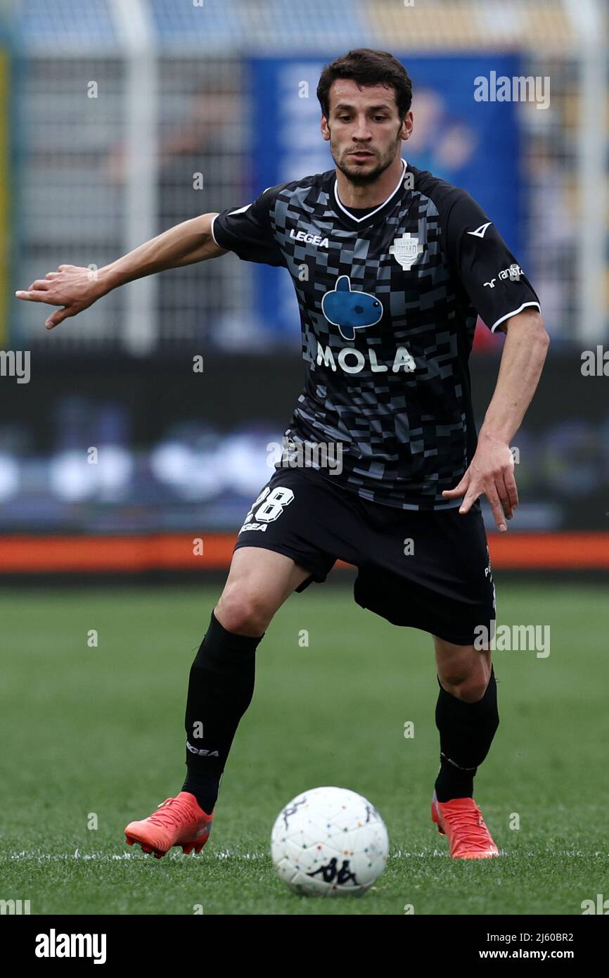 Como, Italy. 25th Apr, 2022. Luca Vignali (Como 1907) in action during ...