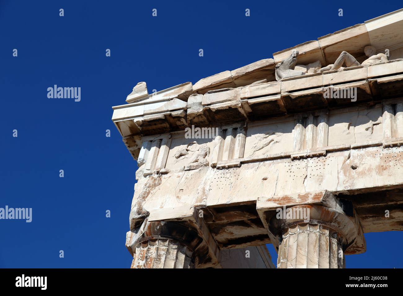 Acropolis Parthenon Temple detail in Athens, Greece. Acropolis is an ...