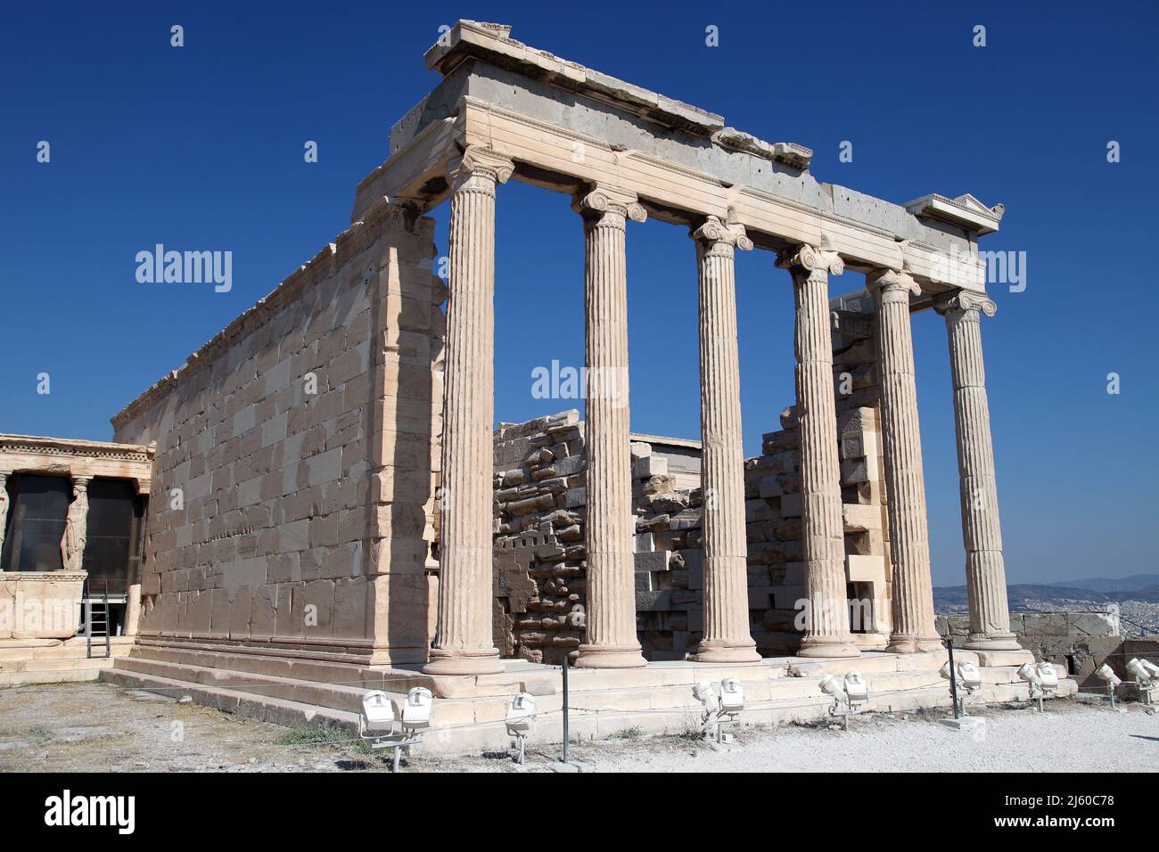 Acropolis Erechtheion Temple in Athens, Greece. Construction began in ...