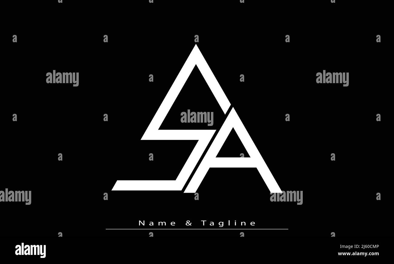 Sa monogram logo Black and White Stock Photos & Images - Alamy