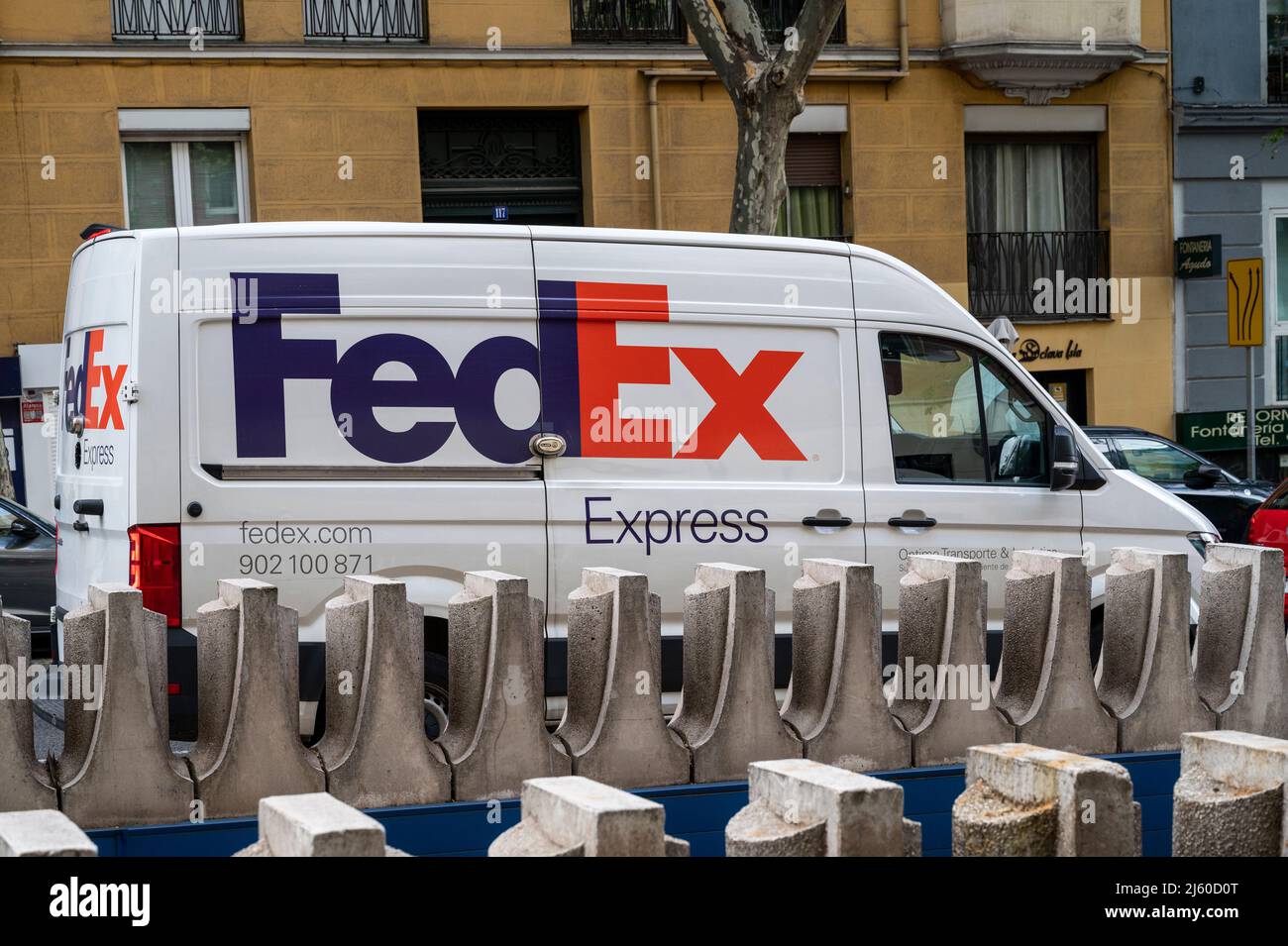 An American delivery company FedEx Express van seen in Spain. (Photo by ...