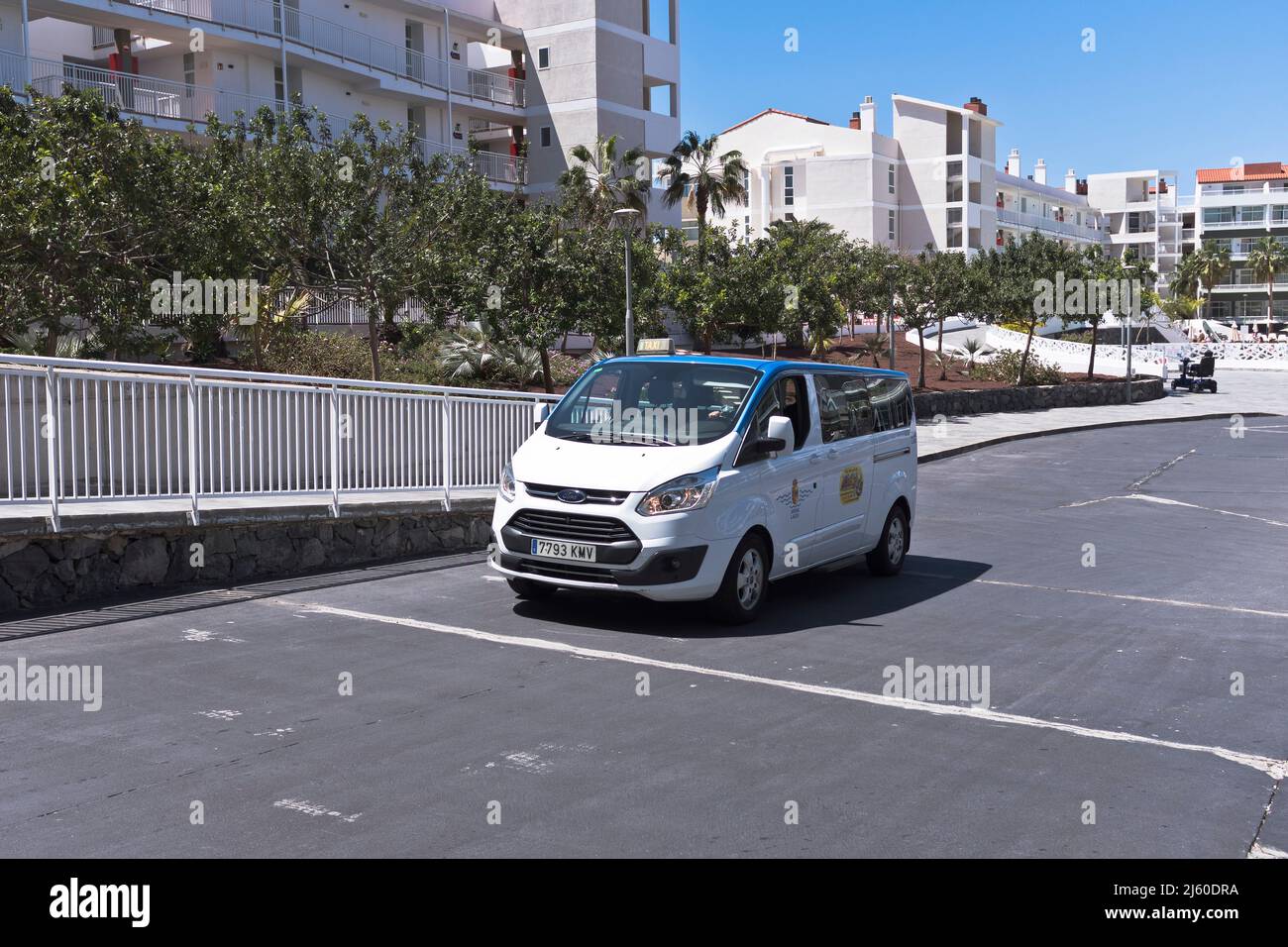 dh Taxicab PLAYA DE LAS AMERICA TENERIFE Tourist taxi Stock Photo - Alamy