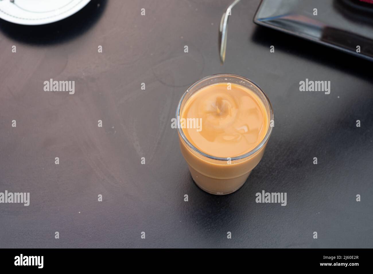 Cold Coffee in an outside terrace at coffee shop Stock Photo - Alamy