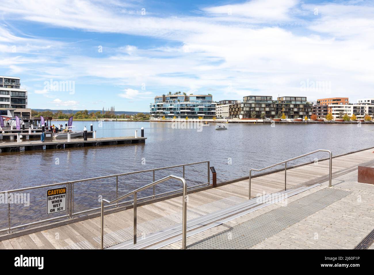 Kingston foreshore and Lake Burley Griffin in Canberra,ACT,Australia ...