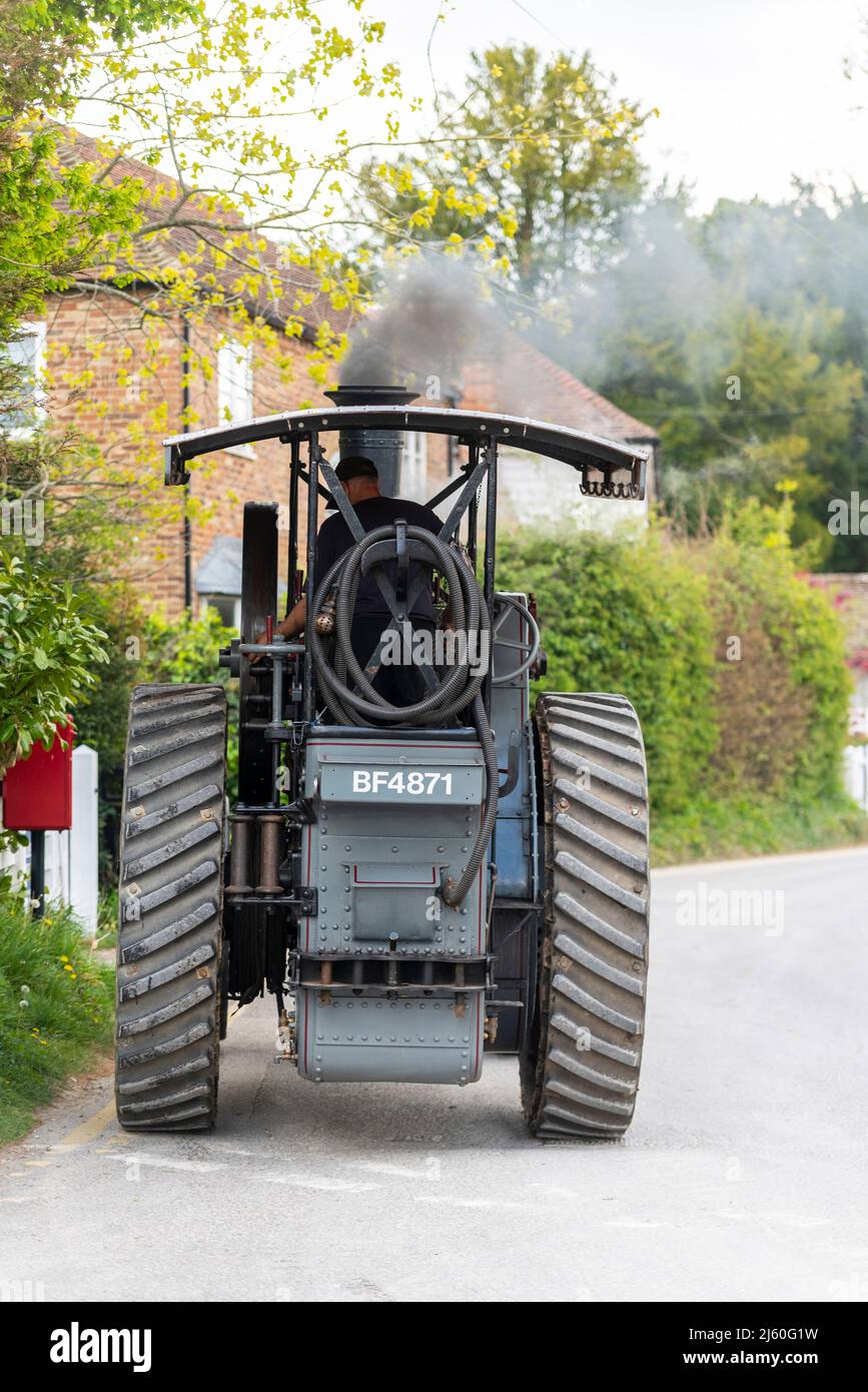 Imported grade coal being demonstrated in steam traction engine to ...
