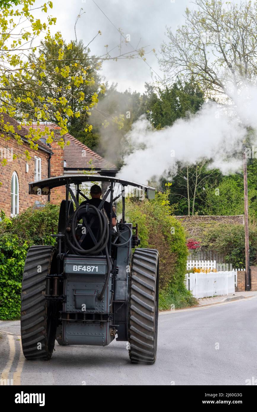 Imported grade coal being demonstrated in steam traction engine to ...