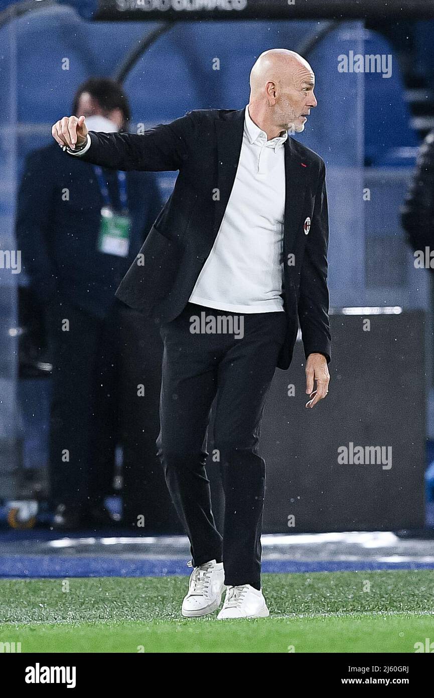 Stefano pioli manager of ac milan gestures hi-res stock photography and ...