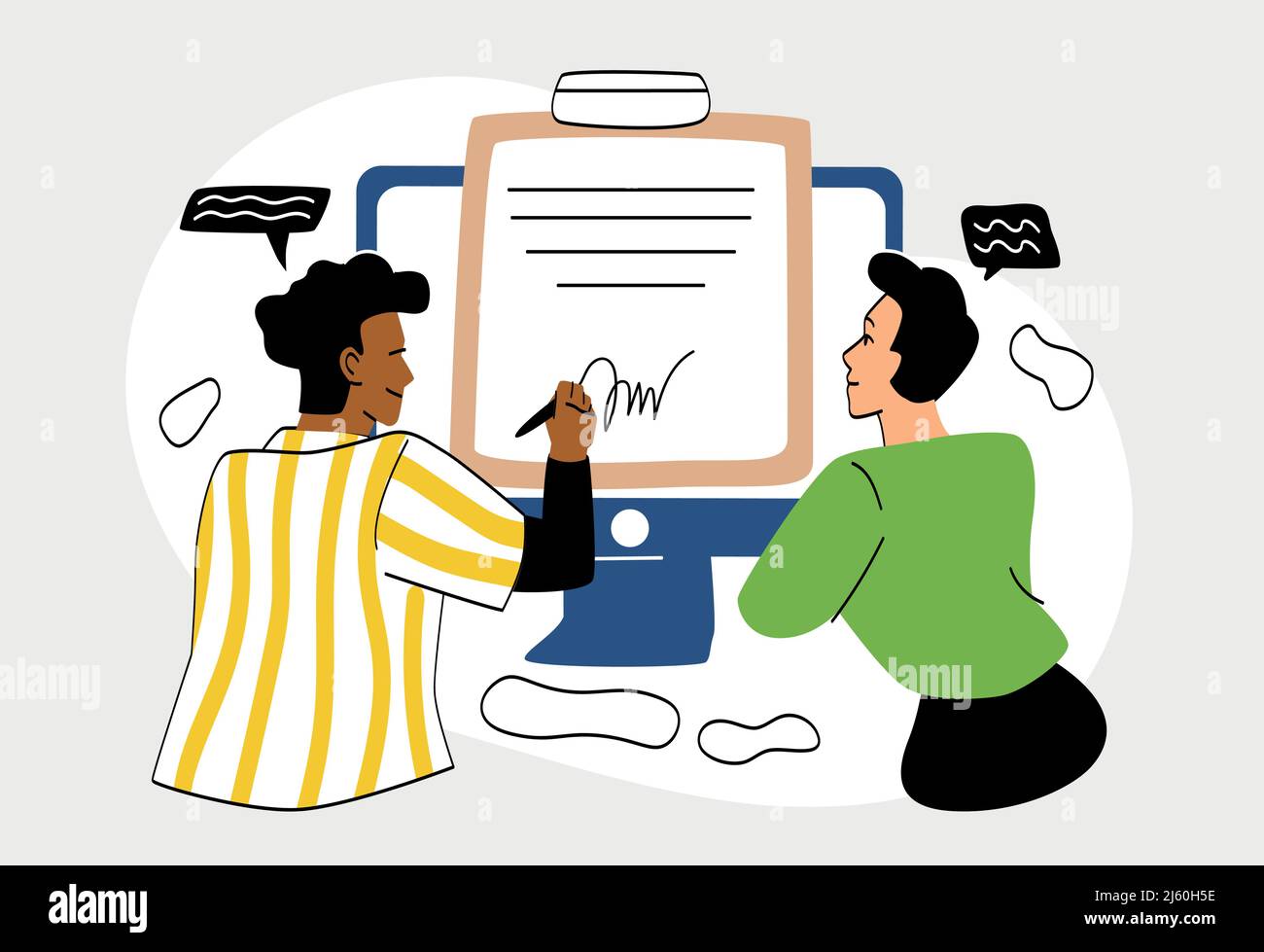 People make contract Stock Vector Image & Art - Alamy