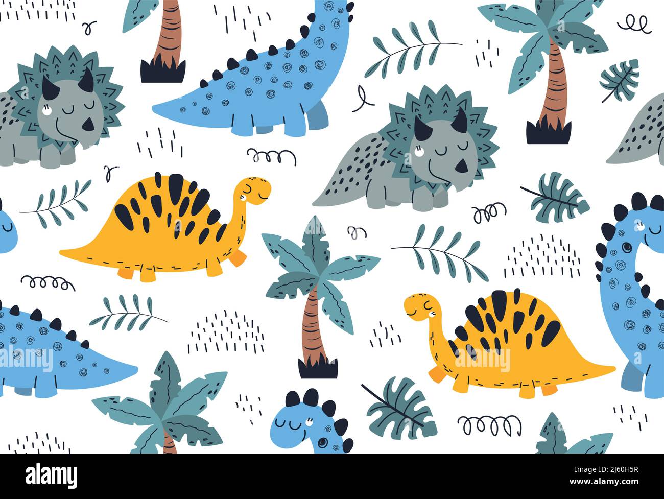 Dinosaur seamless pattern Stock Vector Image & Art - Alamy