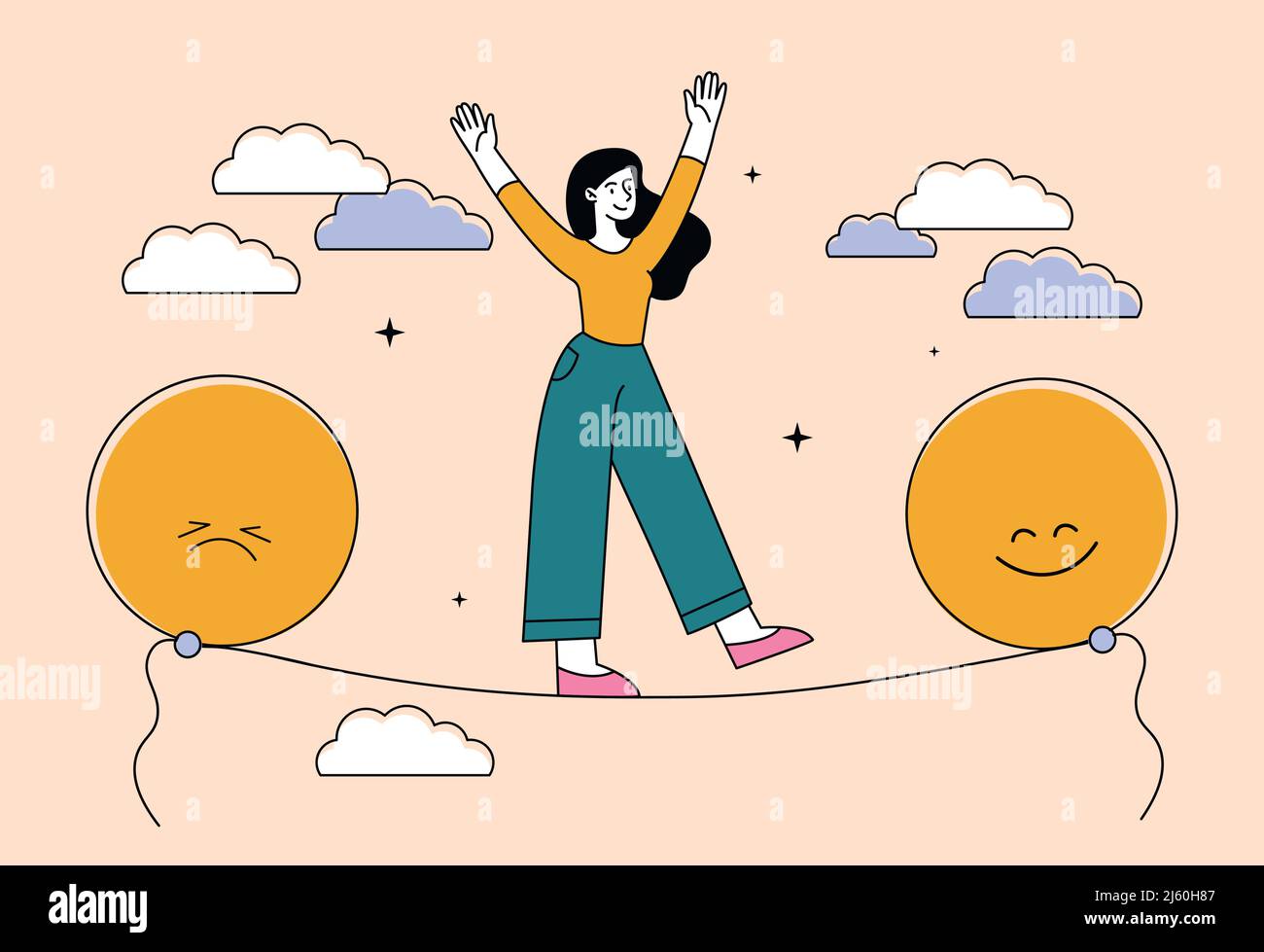 Emotional balance concept Stock Vector Images - Alamy