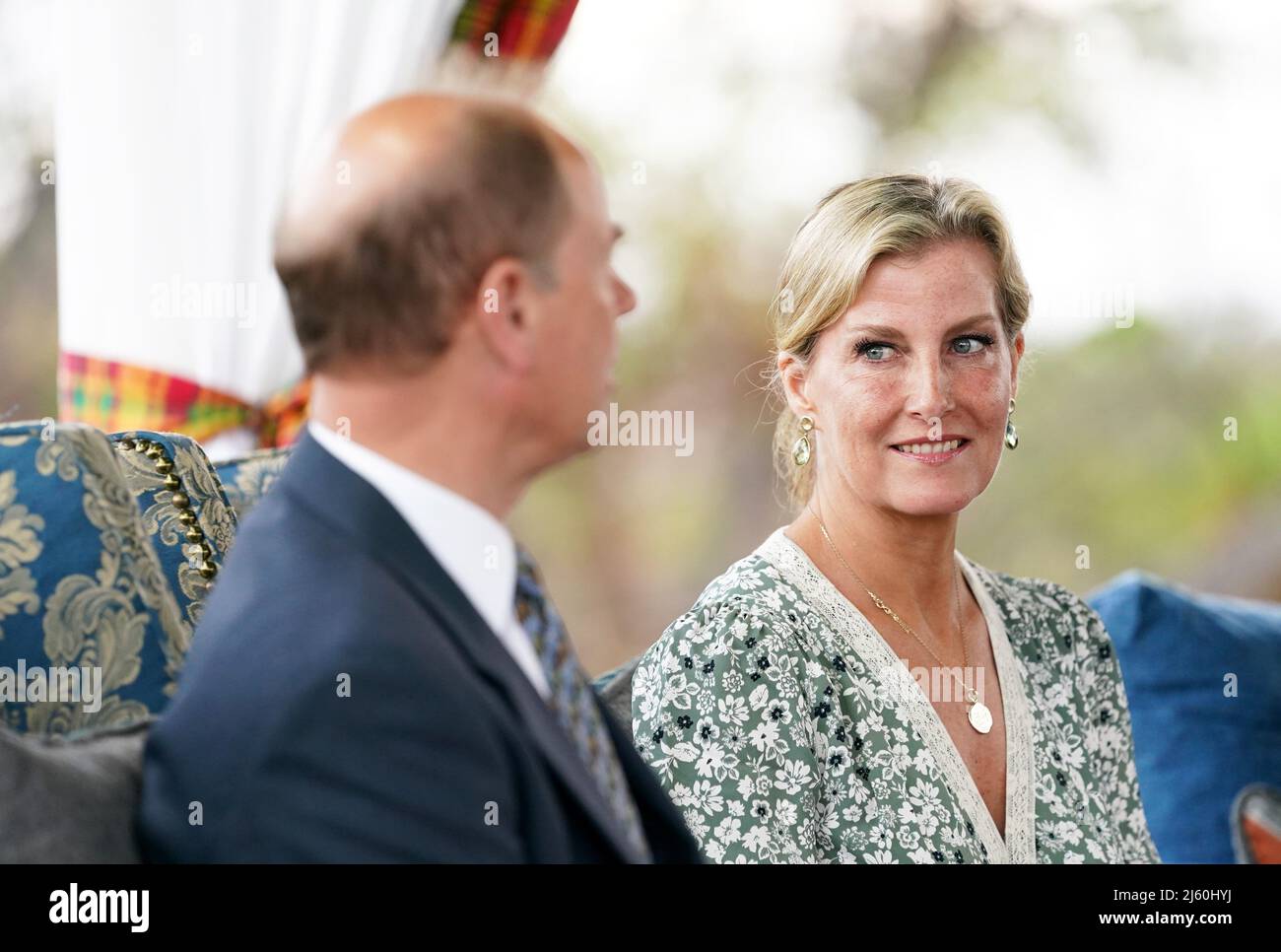 The Earl and the Countess of Wessex during a reception with His ...