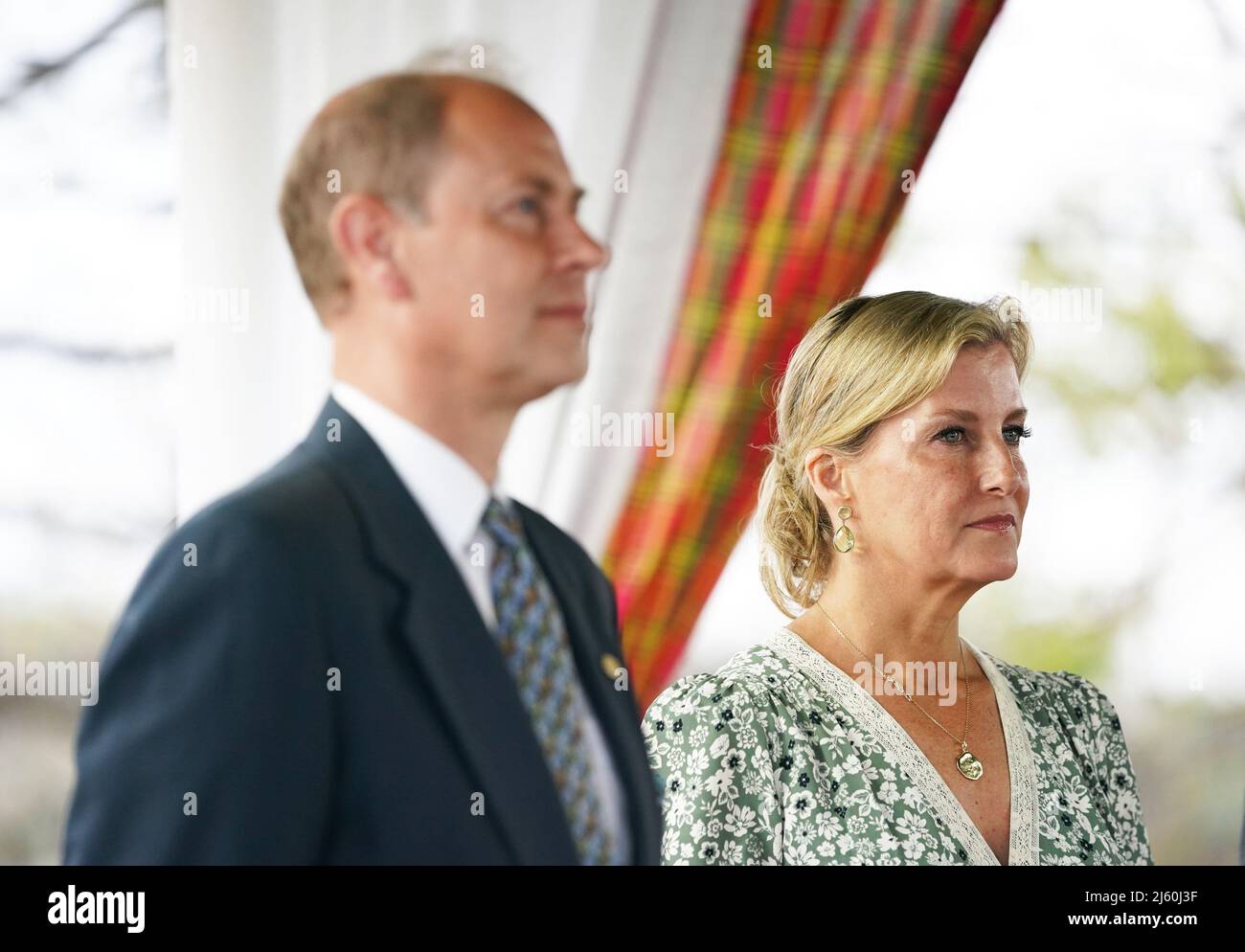 The Earl and the Countess of Wessex during a reception with His ...