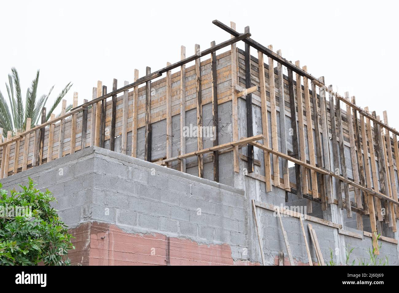 On a construction site in a private house in Israel. Building ...