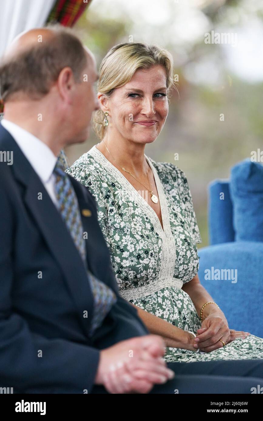 The Earl and the Countess of Wessex during a reception with His ...