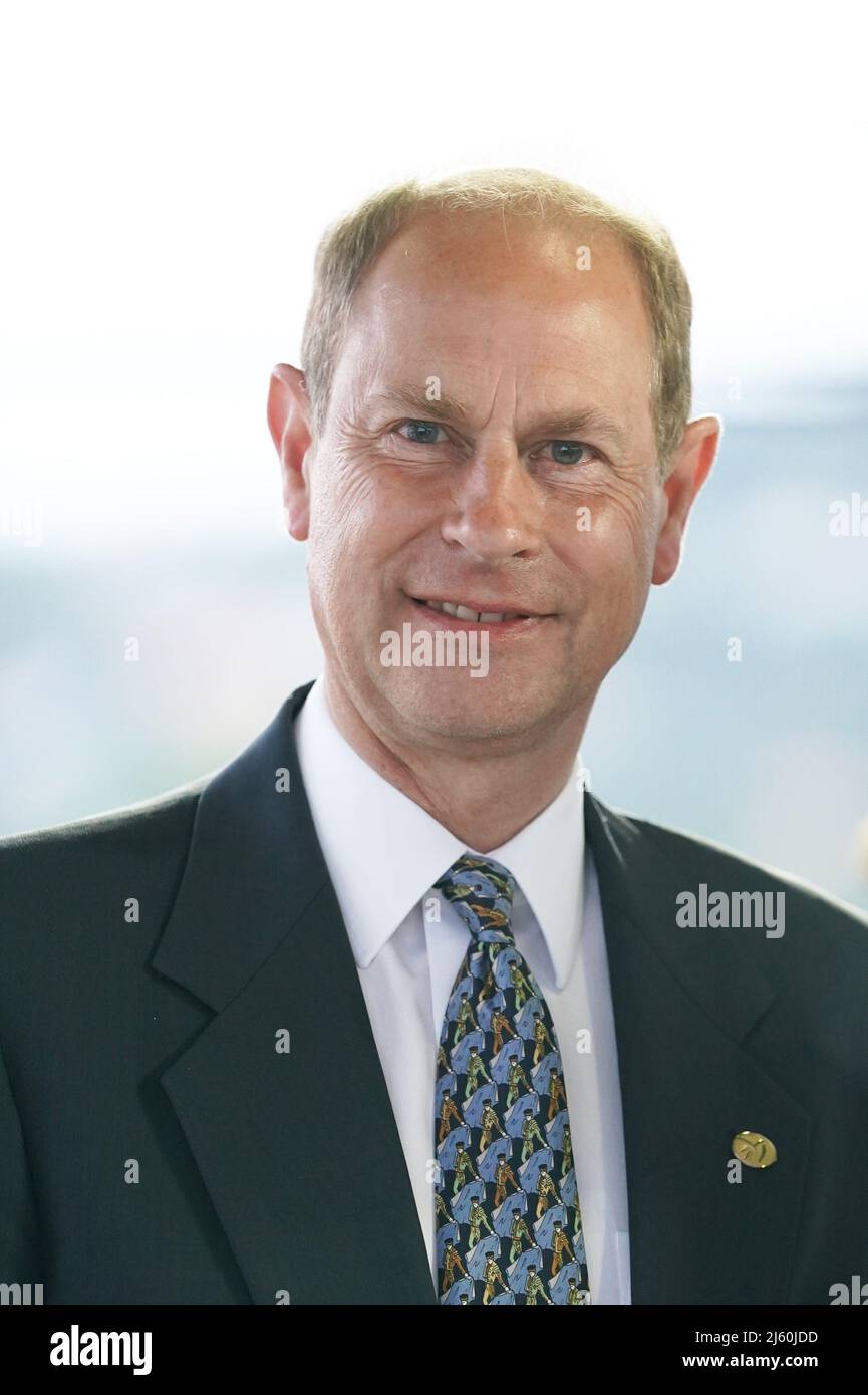 The Earl of Wessex during a reception with His Excellency Mr Cyril ...