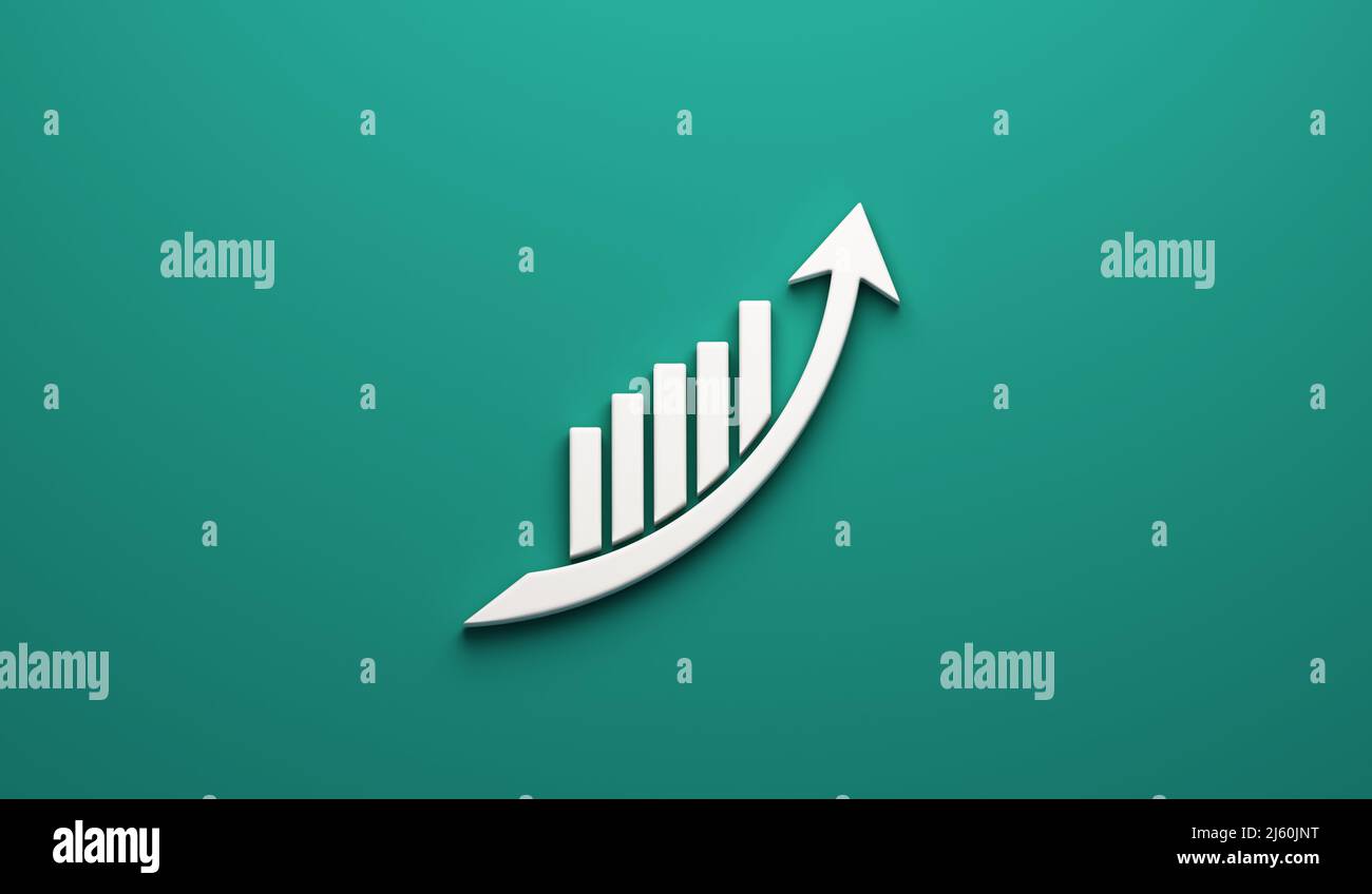 Business graph statistics growth sales 3D image logo icon growing ... Business graph statistics growth sales 3D image logo icon growing ...
