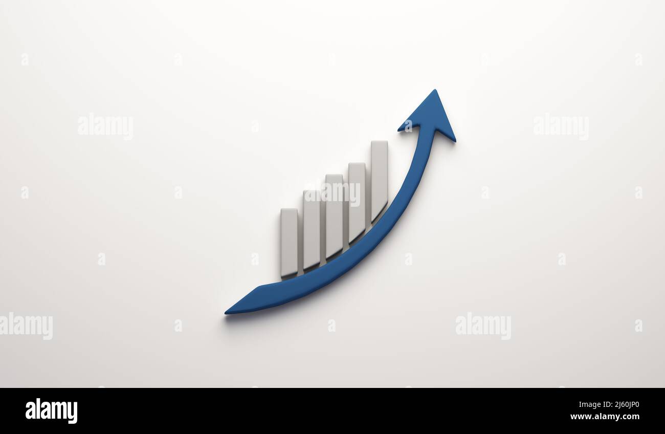 Business graph statistics growth sales 3D image logo icon growing ...