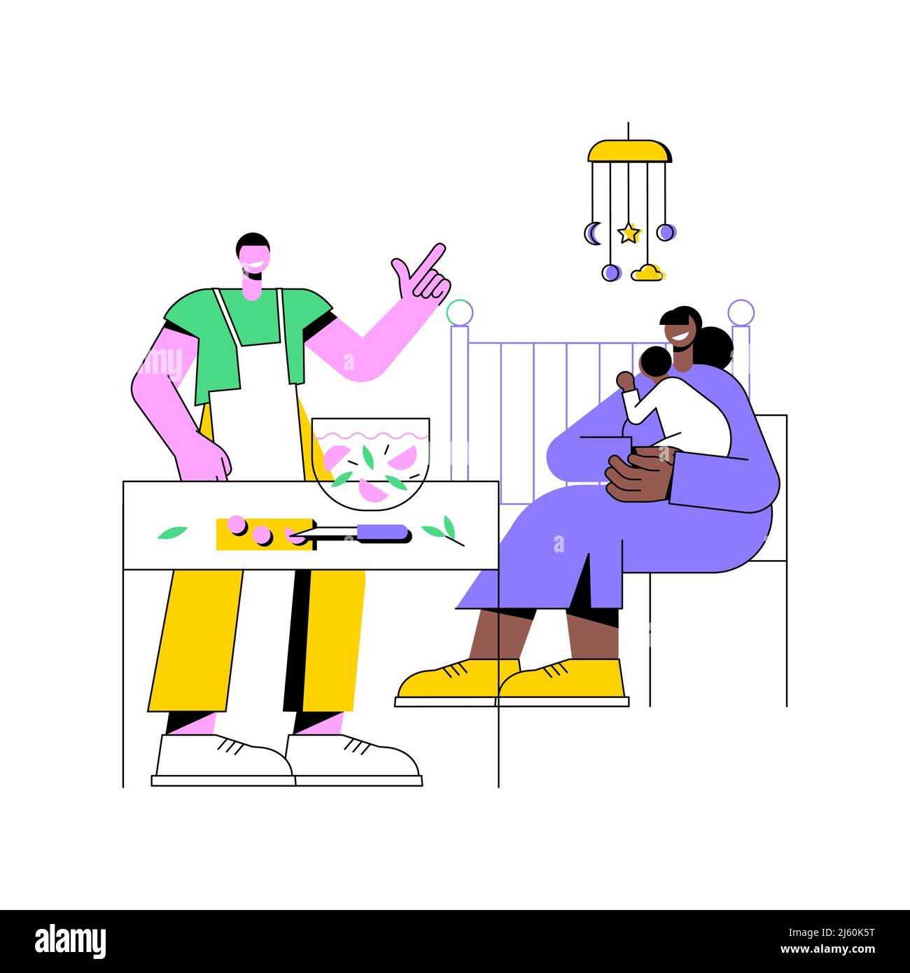 Breastfeeding mother father Stock Vector Images - Alamy