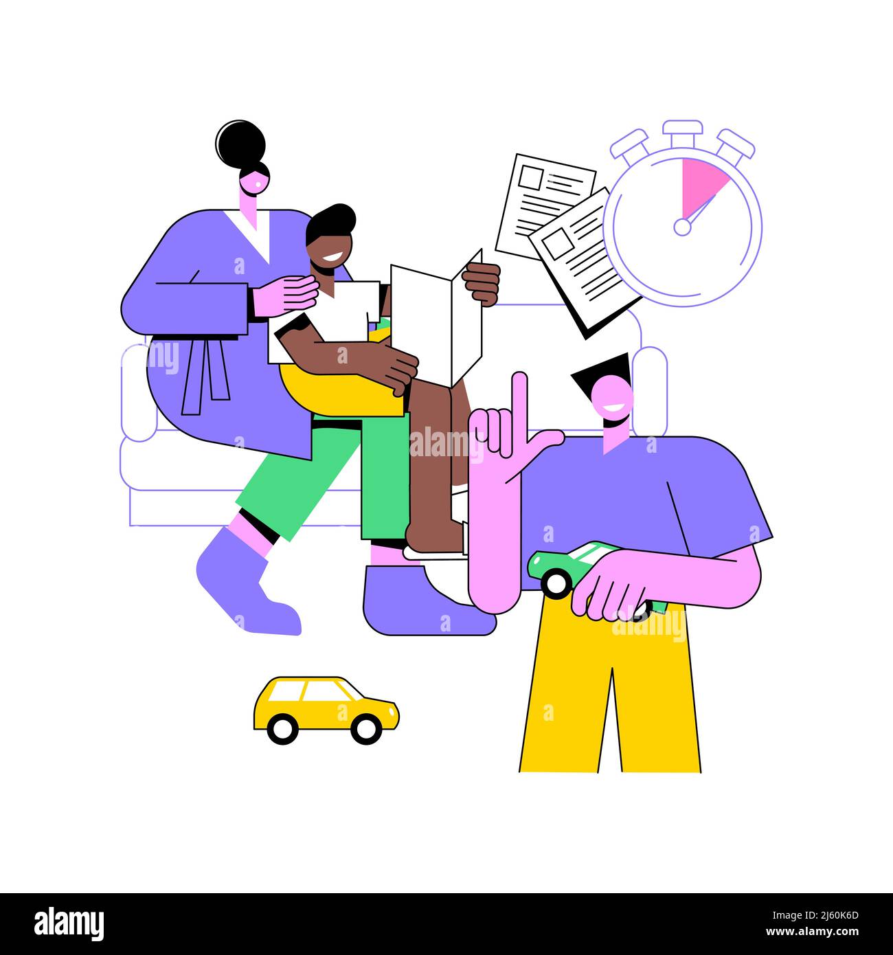 Foster parent abstract concept vector illustration. Foster care, father ...