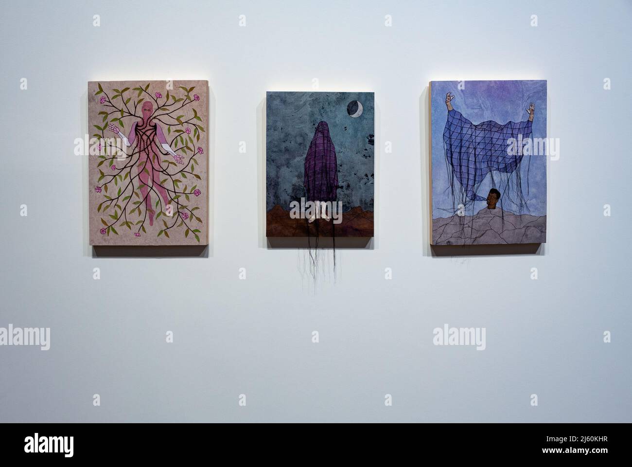 Venice, Italy - April 20: Paintings by Felipe Baeza at the Arsenale ...