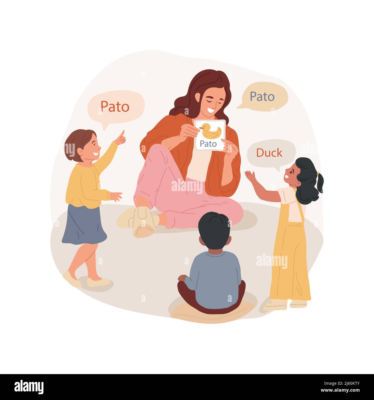 Cards with animals isolated cartoon vector illustration. Learn animal ...