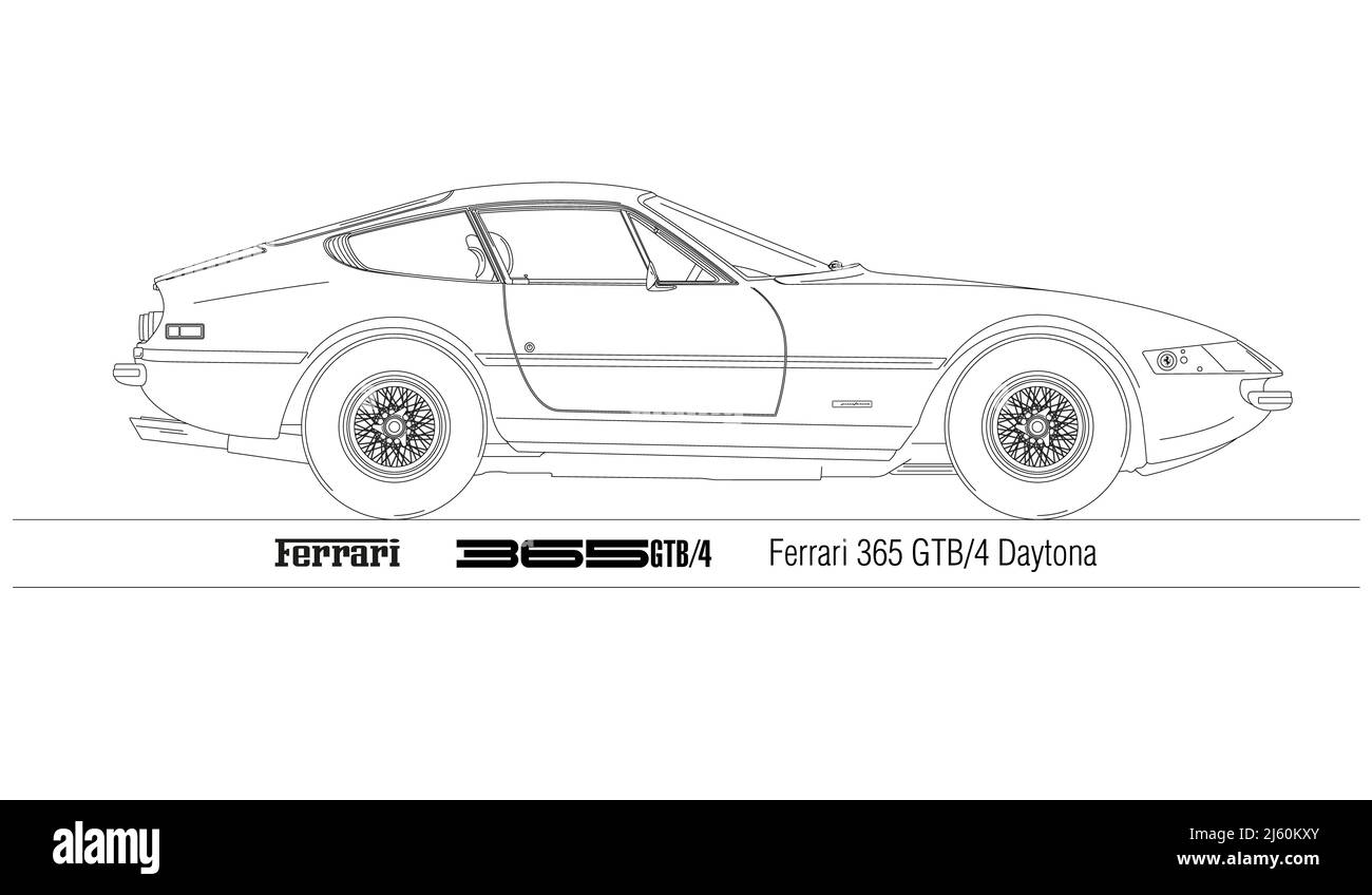 Ferrari Drawing Outline Easy