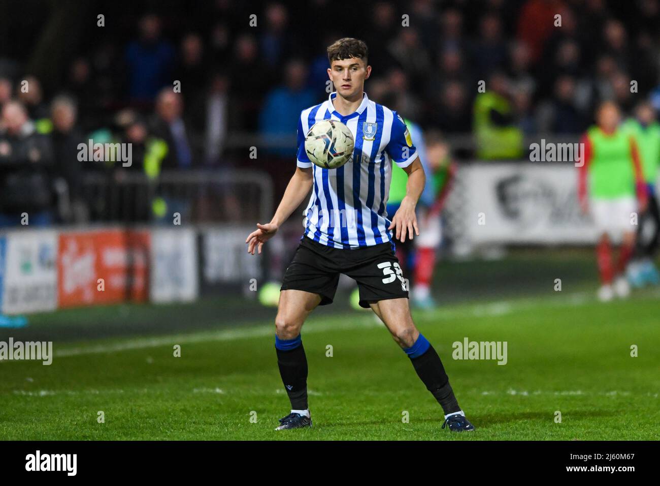 Jordan Storey #38 of Sheffield Wednesday controls the ball Stock Photo ...