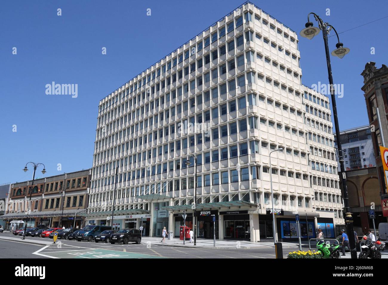 Churchill house building on Churchill way, Cardiff city centre Wales UK ...