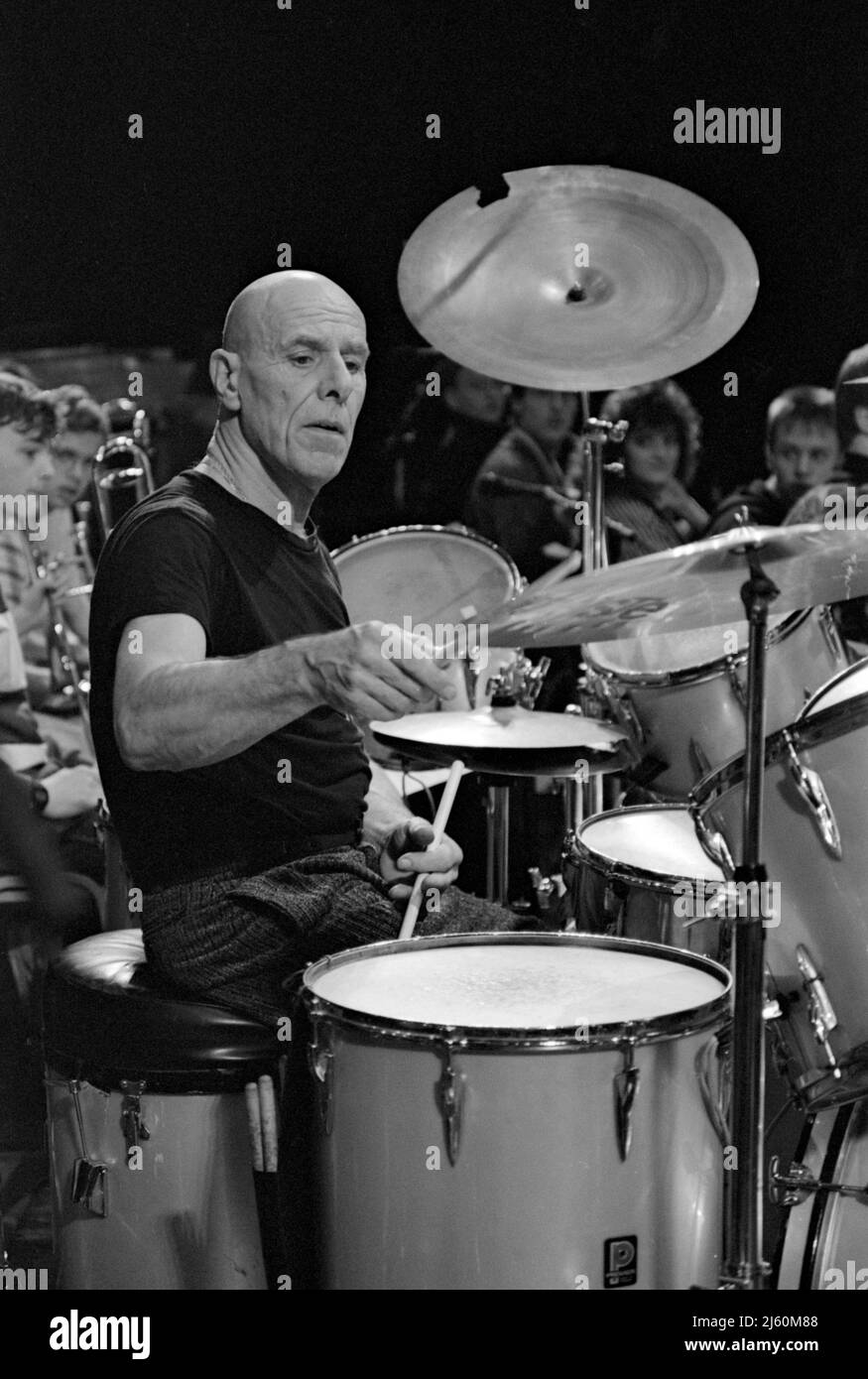 English drummer Eric Delaney performing at one of the Schools Prom ...