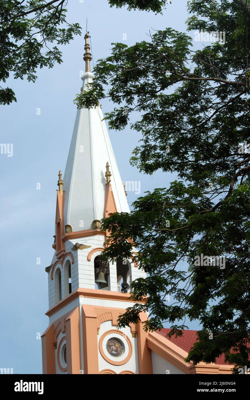 Detail of tower, Sacred Heart Seminary and Shrine Church, Bacolod ...