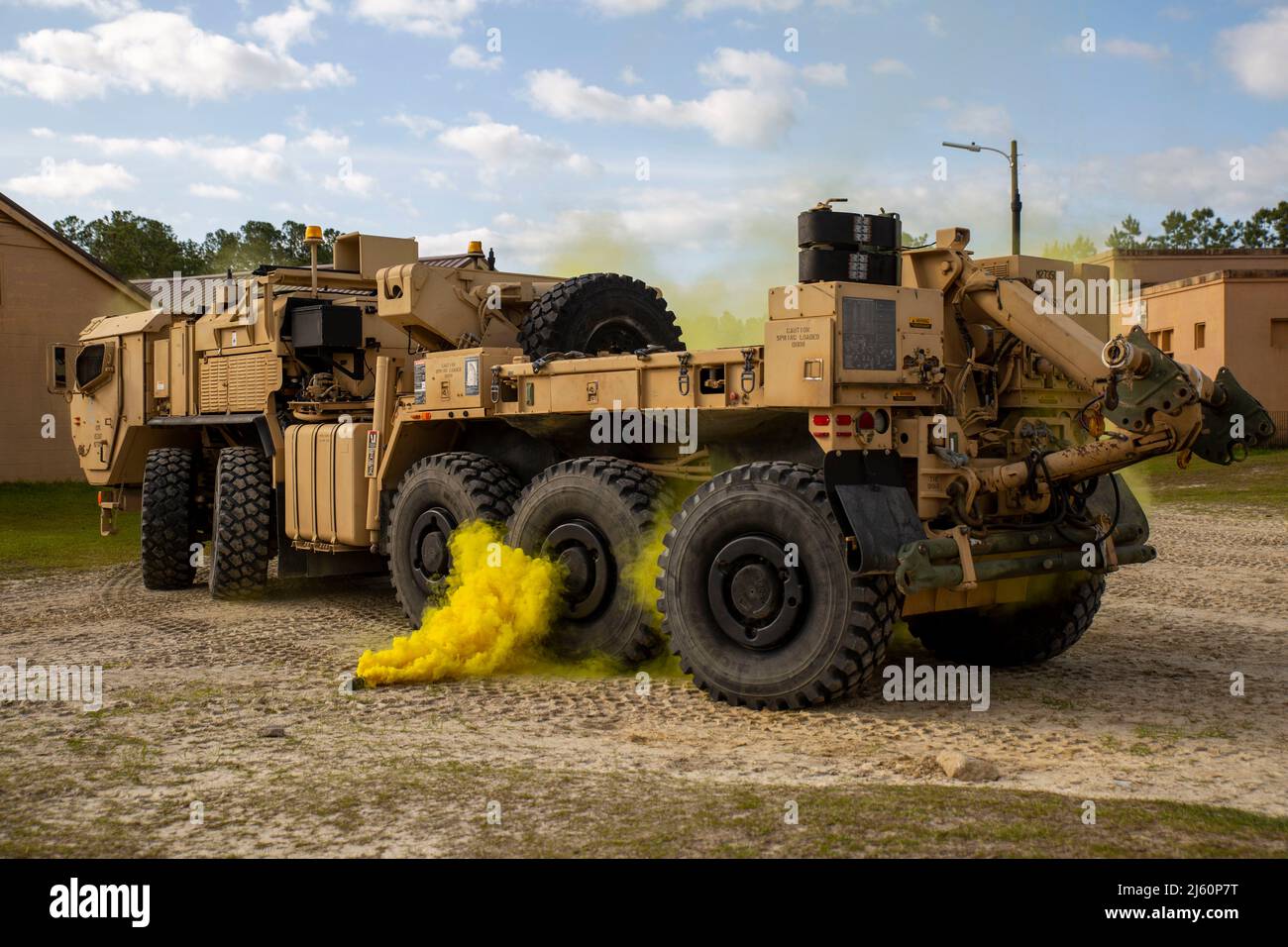 A U.S. Marine Corps medium tactical vehicle replacement MK36 Wrecker is ...
