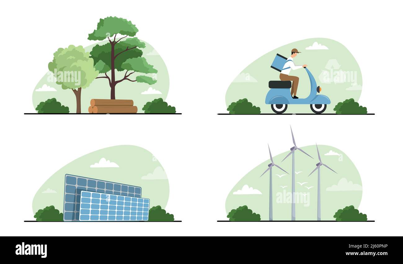 Ecologic objects set Stock Vector Image & Art - Alamy