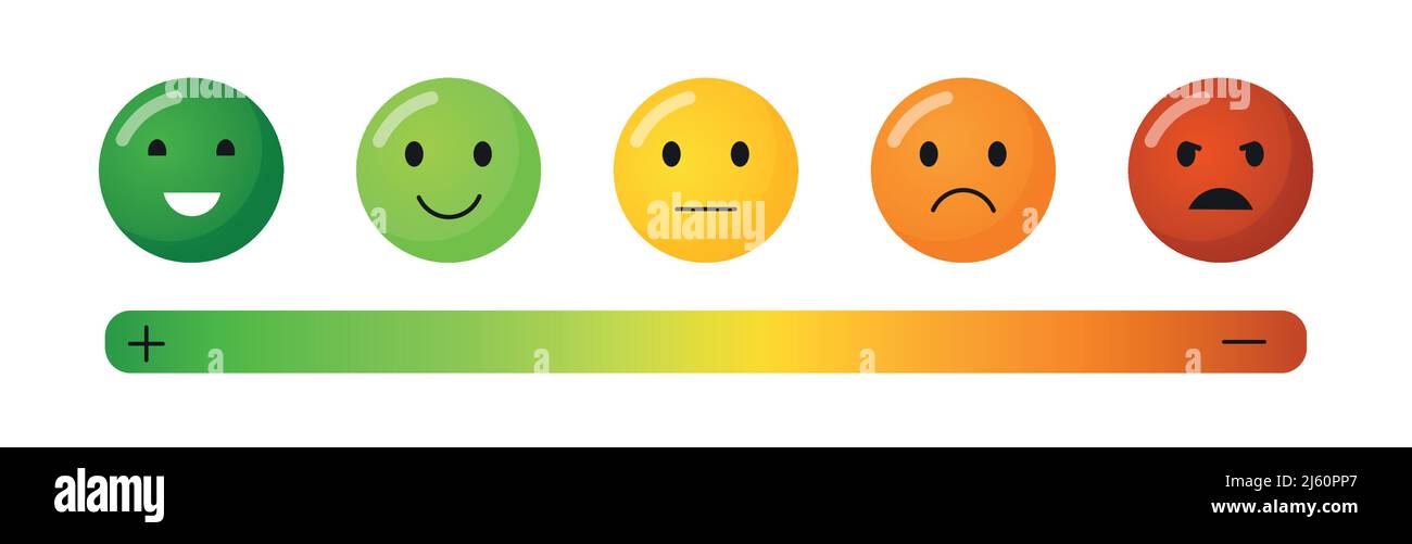 Service rating mood scale Cut Out Stock Images & Pictures - Alamy