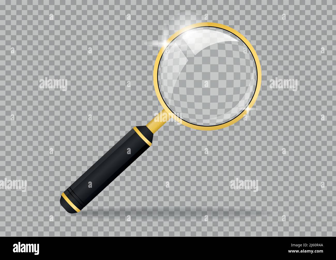 Magnifying glass on transparent background Stock Vector Image & Art - Alamy