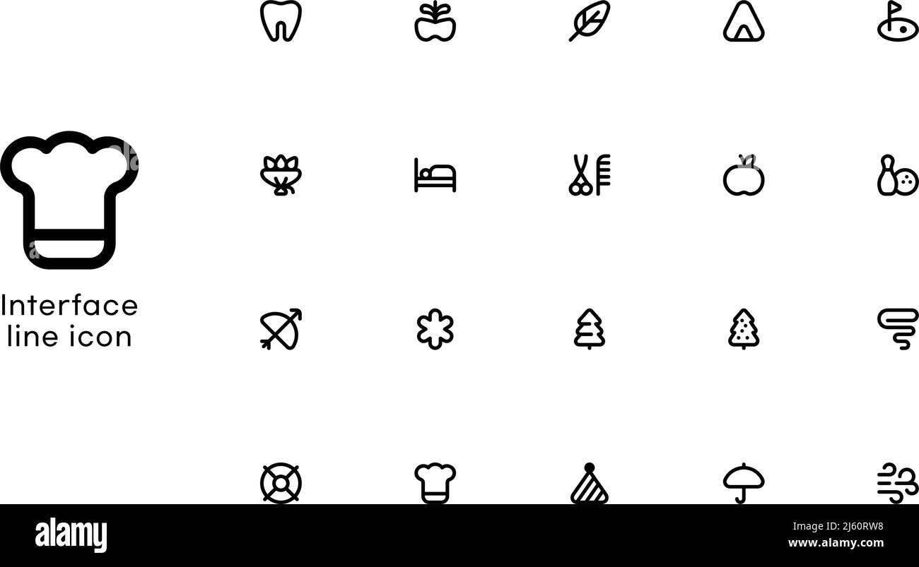 web and mobile UI basic essential minimal icon set Stock Vector Image & Art - Alamy