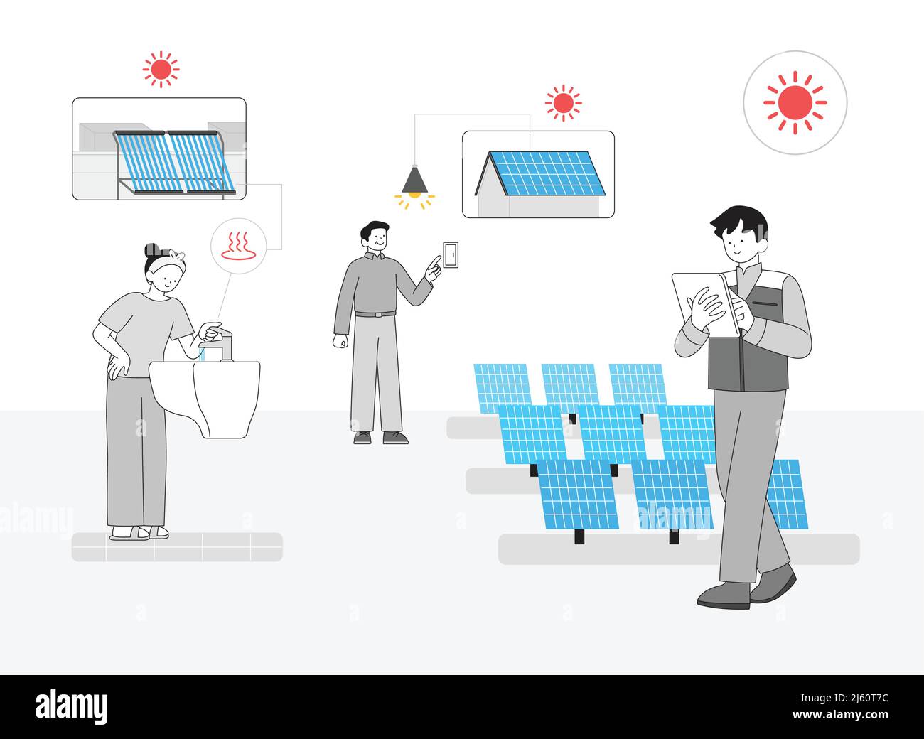 solar energy vector illustration Stock Vector Image & Art - Alamy