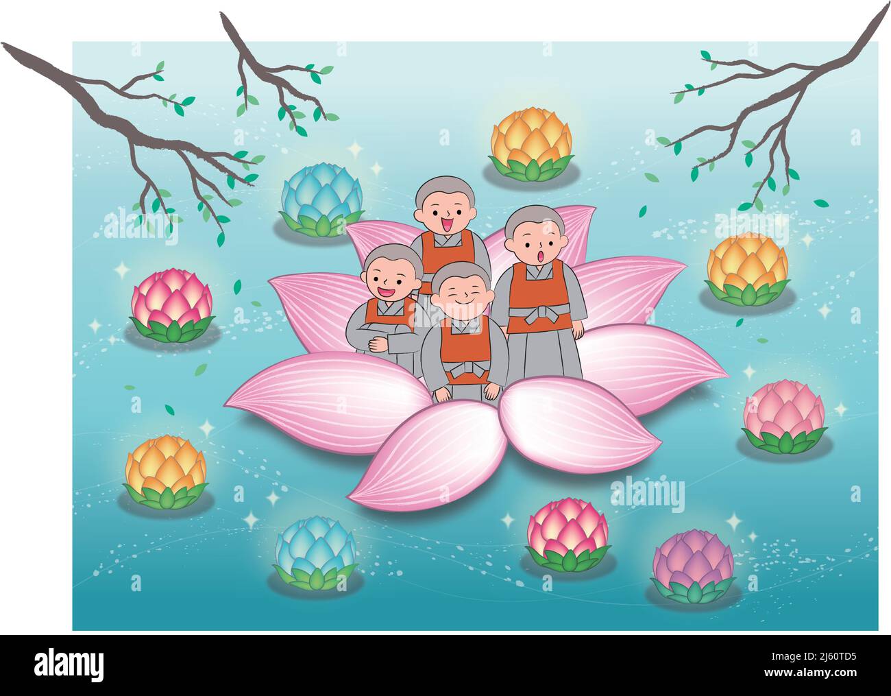 Buddhist wish Stock Vector Images - Alamy