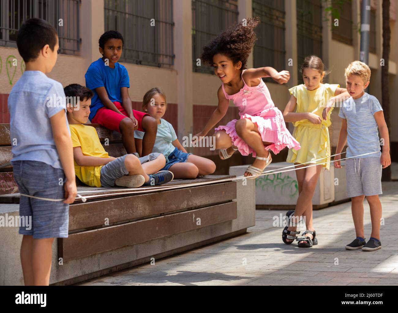 African american girl jumping rope hi-res stock photography and images ...