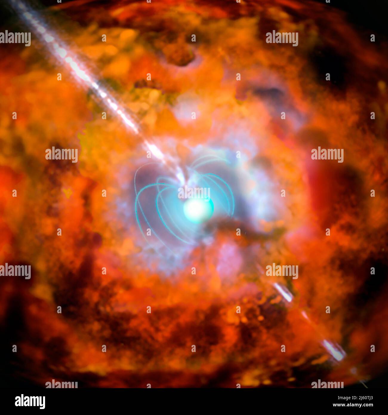 Gamma-ray burst and supernova powered, illustration Stock Photo - Alamy