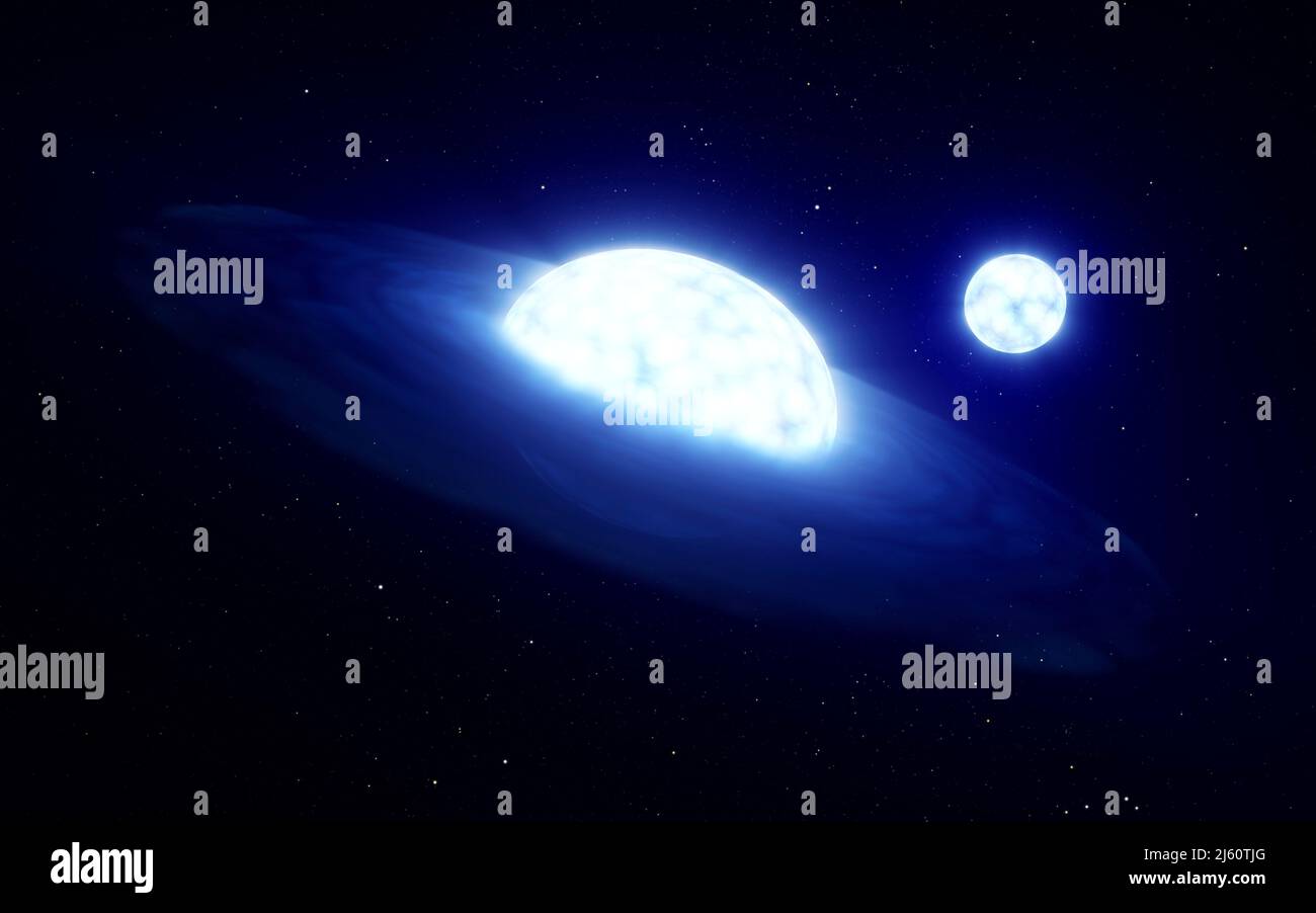 Double star system HR 6819, illustration Stock Photo - Alamy