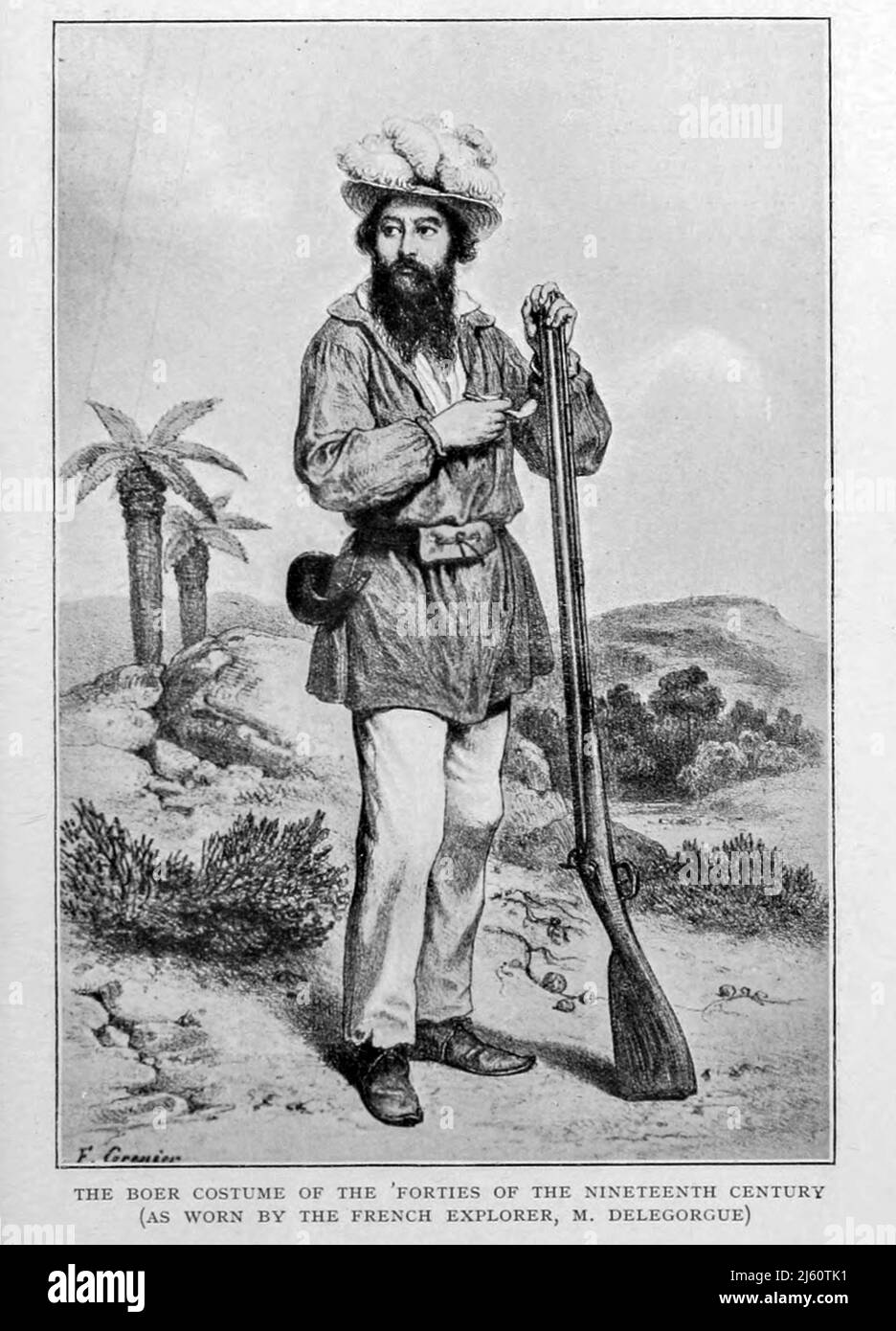 Boer dress of the 1840s, illustration Stock Photo - Alamy